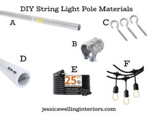 Easy DIY String Light Poles Tutorial - Jessica Welling Interiors