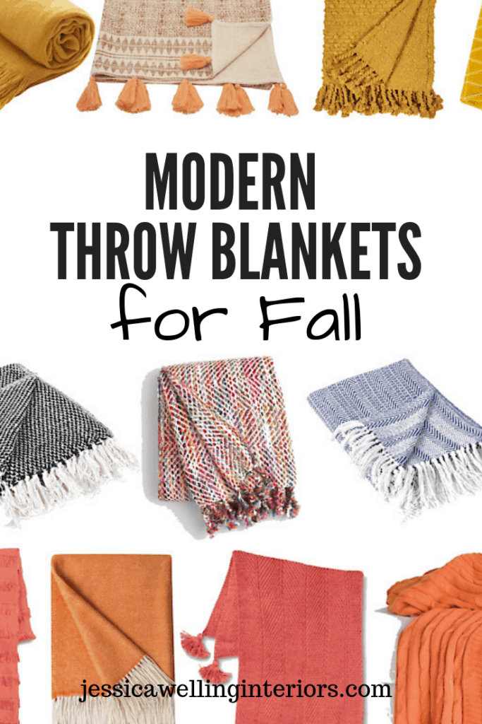 Modern Fall Throw Blankets - Jessica Welling Interiors