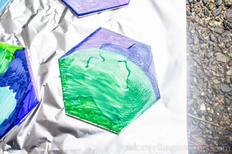 Easy DIY Coasters with Sharpies and Alcohol! - Jessica Welling Interiors