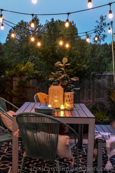 The Easiest DIY Outdoor String Light Poles Tutorial! - Jessica Welling ...