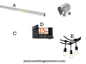 Easy DIY String Light Poles Tutorial - Jessica Welling Interiors