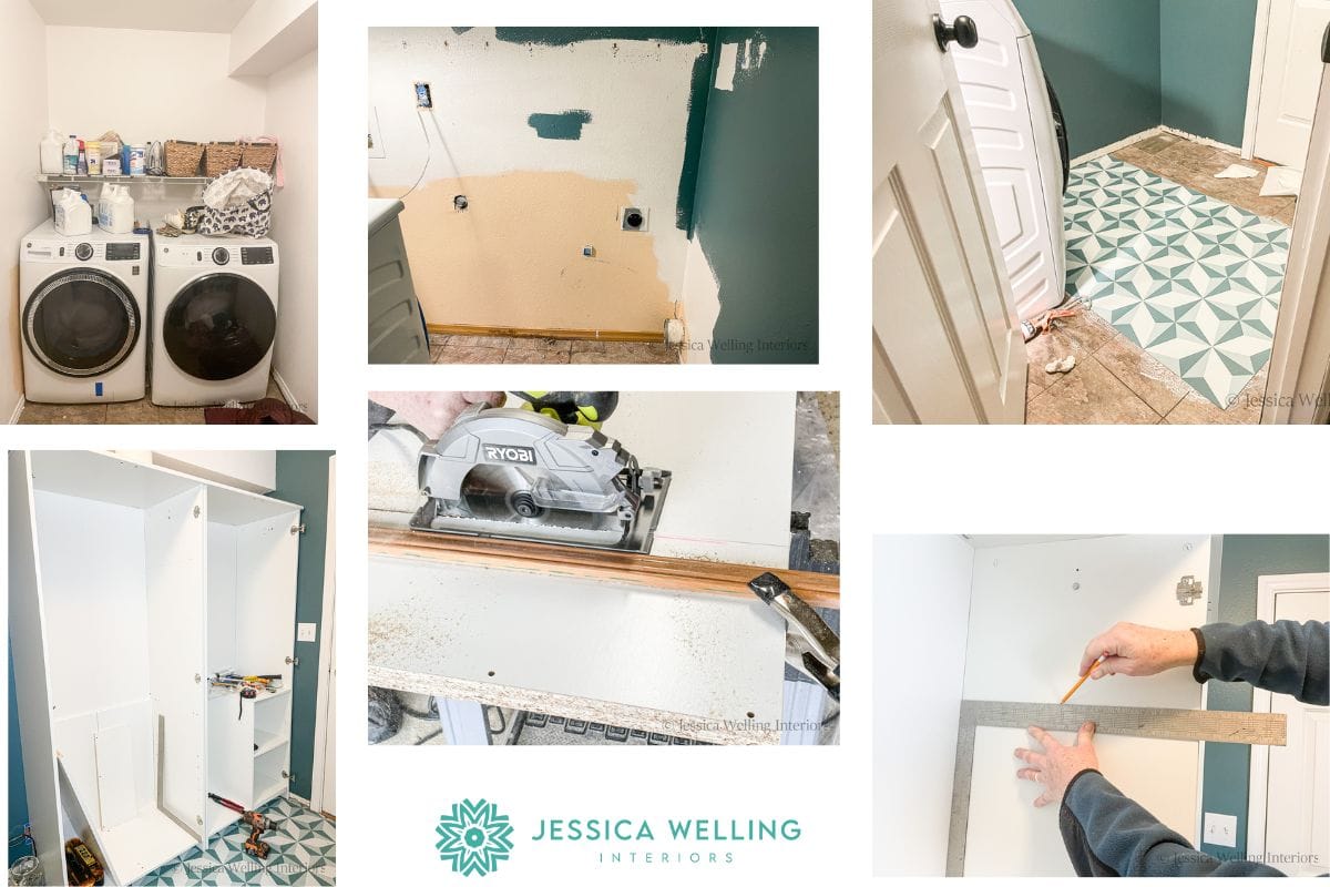 A Small Laundry Room Goes Vertical - Jessica Welling Interiors