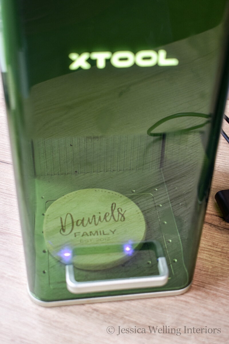 Engraved Wood Coasters with xTool F1 - Jessica Welling Interiors