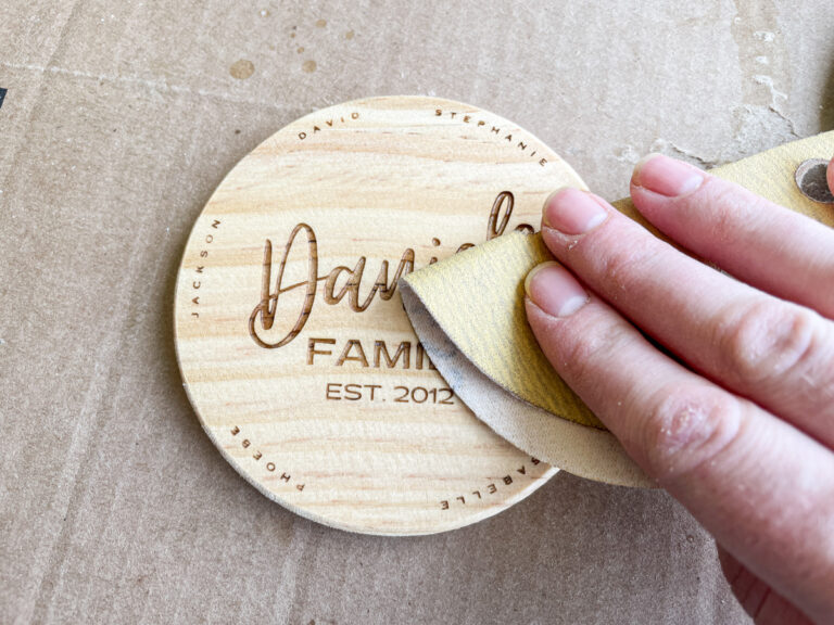 Engraved Wood Coasters with xTool F1 - Jessica Welling Interiors