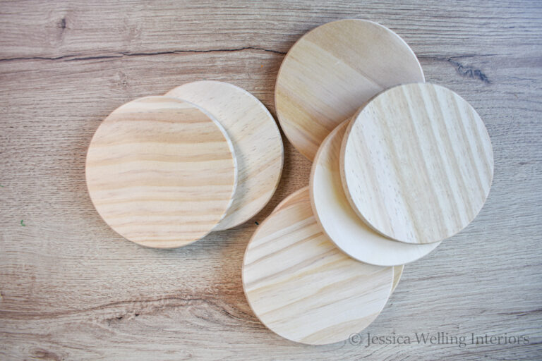 Engraved Wood Coasters with xTool F1 - Jessica Welling Interiors