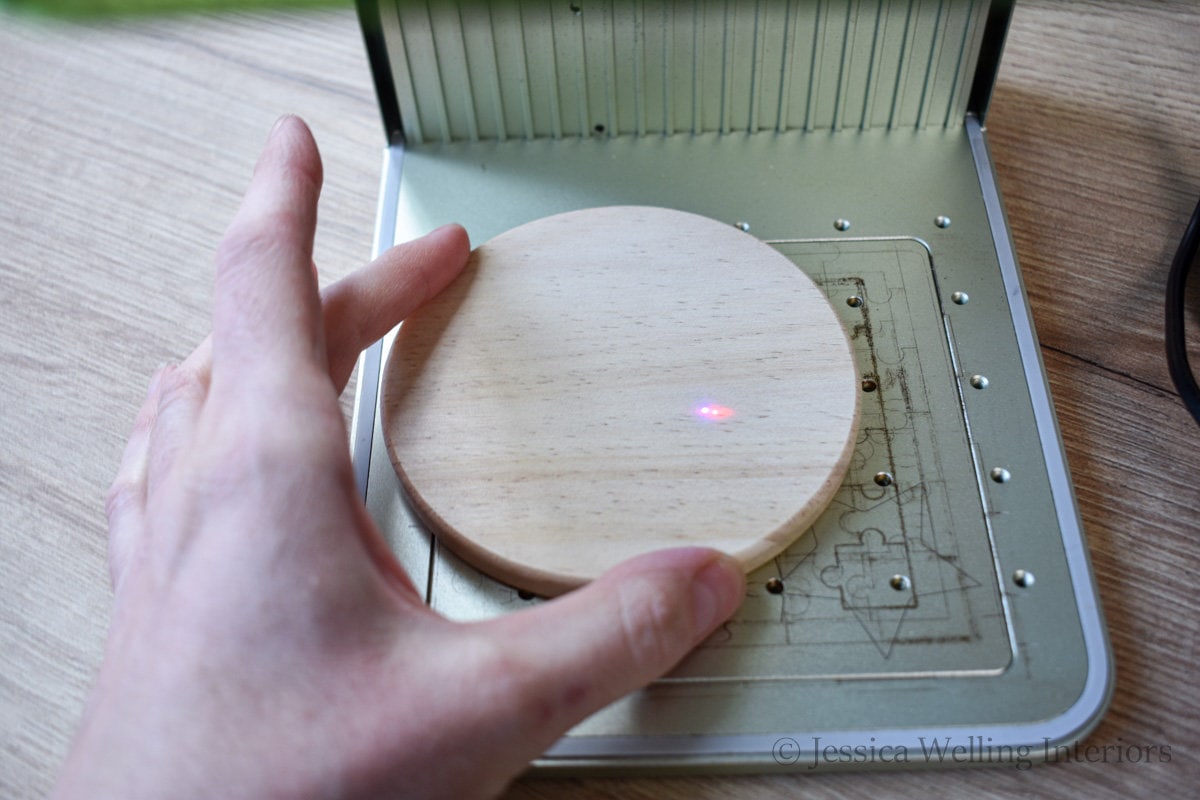 Engraved Wood Coasters with xTool F1 - Jessica Welling Interiors