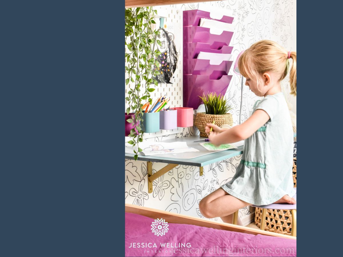 Shared Girls' Bedroom Makeover - Jessica Welling Interiors