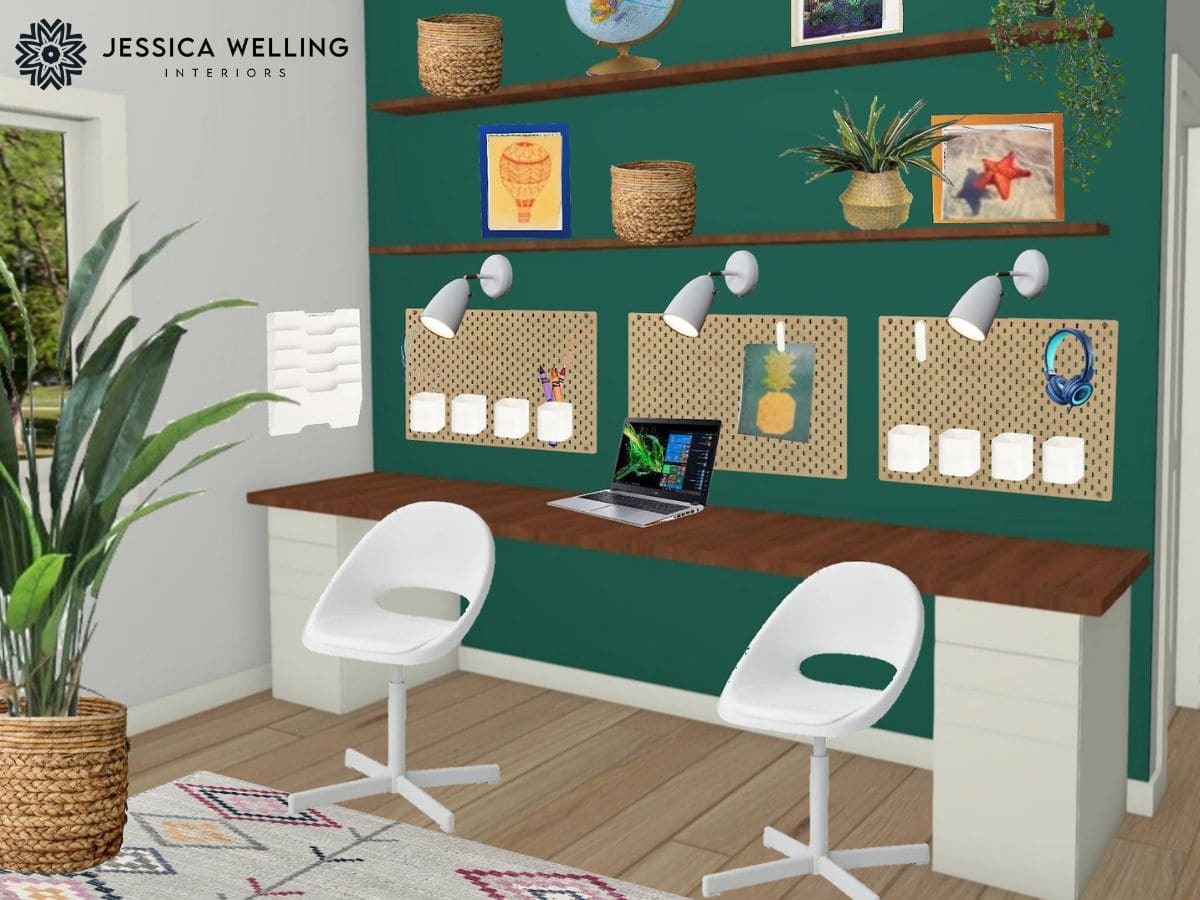 Homework Desk & Playroom - Jessica Welling Interiors
