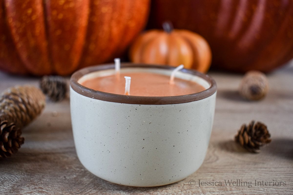Easy Pumpkin Scented Soy Candles - Jessica Welling Interiors
