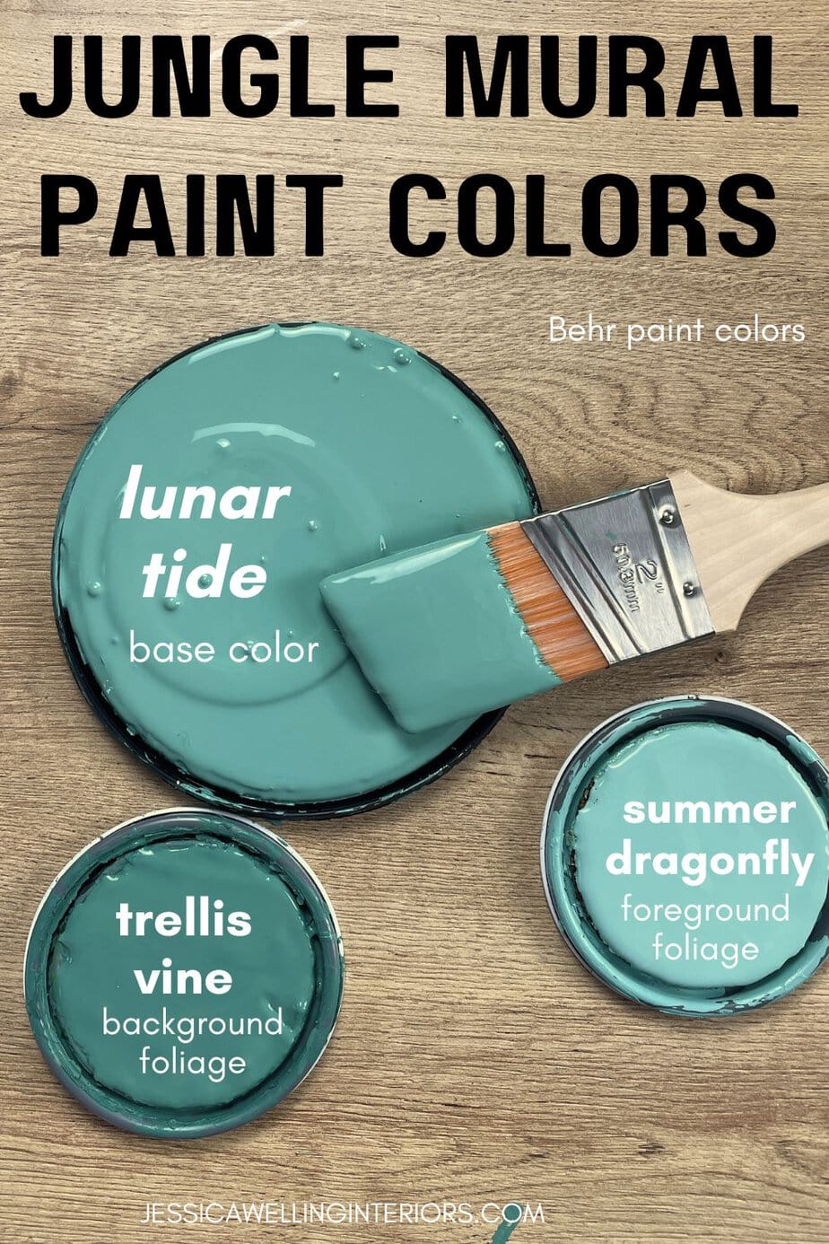 DIY Tropical Mural - Jessica Welling Interiors